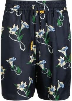 Dr&ocirc;le de Monsieur Short &agrave; fleurs en soie