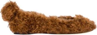 Moschino Femme, Chaussures, Brun, Taille: 35 EU Ballerines en mohair effet ours en peluche