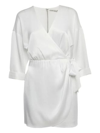 Alice & Olivia robe courte blanche &agrave; d&eacute;tail nou&eacute;
