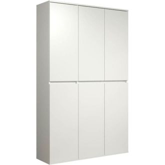 Les Tendances Nevada Kleiderschrank 6 T&uuml;ren, wei&szlig;