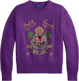 Ralph Lauren Homme, Pulls, Violet, Taille: L Pulls &agrave; col rond