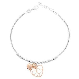 Orphelia Femme Argent 925 Or Rose Bracelet de 18-20 cm de Long Za-7109