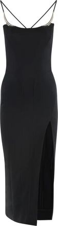 MUGLER Femme, Robes, Noir, Taille: 38 FR Ro1628 Midi Dress