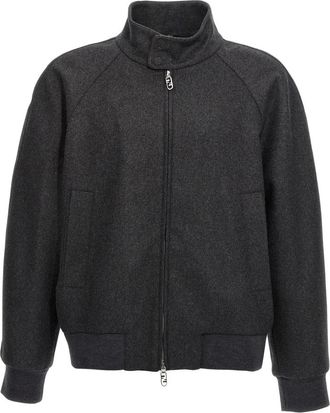 Fendi Cashmere Blouson - - Jackets - Herren - Grau - 2XL