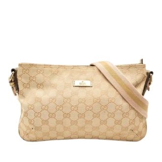 Gucci Sac bandouli&egrave;re Pre-owned en toile - Femme - Pre-owned - Beige - Taille: ONE Size