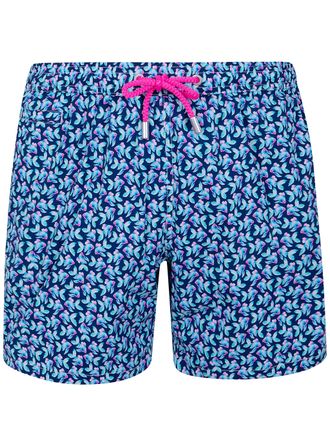 MC2 Saint Barth Lighting Micro Stretch Silk Fish Swim Shorts