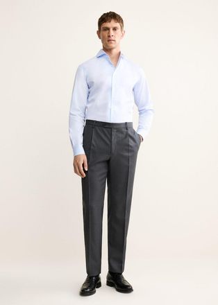 Mango Chemise costume 100 % coton bleu ciel - Homme - XXL - MANGO MAN