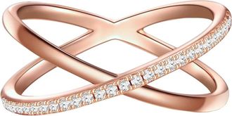 Glanzst&uuml;cke M&uuml;nchen Ring - Sterling Silber Ring Zirkonia - Gr. 48 - in Quarz - f&uuml;r Damen