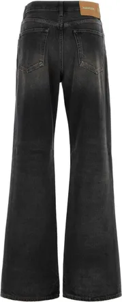 Haikure Womens Black Denim Korea Jeans Vintageblack Exterior: Cotton