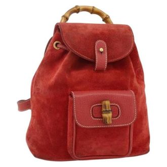 Gucci Pre-owned Suede Backpack - - Pre-owned - Damen - Rot - ONE SIZE