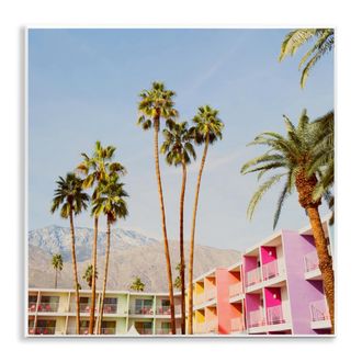 Stupell Industries Looming Palms over Resort Wandschild, Design von LISH Creative, 30,5 x 30,5 cm