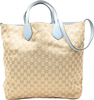 Gucci Hobo Bags - GG Canvas Reversible Tote - Gr. unisize - in Braun - für Damen