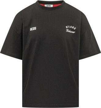 GCDS Gcds, Homme, Tops, Noir, Taille: S T-Chemises