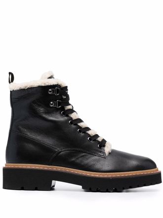 Hogan bottines fourr&eacute;es &agrave; lacets - Noir