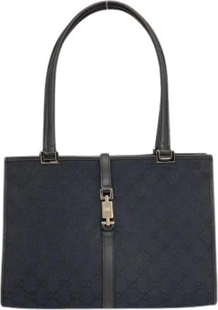 Gucci Pre-owned Jackie Canvas Leather Shoulder Bag - Femme - Pre-owned - Noir - Taille: ONE Size