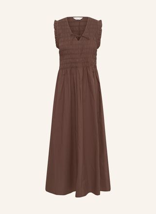Part Two Kleid Borgnettepw Mit R&uuml;schen braun