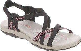 Skechers Damen Reggae Slim Sun Array Flat Sandal, Braun, 42 EU
