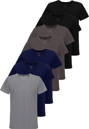 Tazzio T-Shirt E107 (Packung, 7-tlg., 7er-Pack) Herren Basic V-Ausschnitt