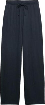Marks and Spencer Pantalon textur&eacute; Coupe Carotte &agrave; Taille &eacute;lastique Bleu Marine Femmes UK 10 (EU 38)