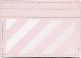 Off-white Gestreiftes Kartenetui - Rosa