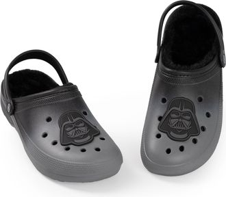 Star Wars Wars Darth Vader Herren-Clogs mit schwarzem Fellfutter | Bequeme Slipper | Alltagskleidung | Klassische Artikel | Ideal f&uuml;r Fans | Stilvolle Schuhe f&uuml;