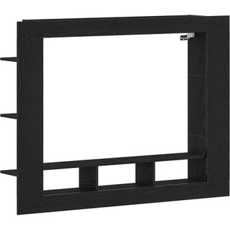 vidaXL Meuble tv mural Ch&ecirc;ne noir 152x22x113 cm Vidaxl