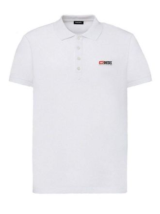 Diesel Poloshirt Regular Fit Logo Shirt - T-WEET-DIV Wei&szlig;