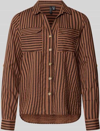 Vero Moda Regular Fit Langarmbluse aus reiner Viskose Modell BUMPY