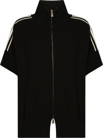 Elena Miro Femme, Pulls, Noir, Taille: 42 FR Tricot sans manches côtelé avec zip