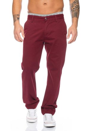 Rock Creek Herren Chino Hose Herrenhose RC-2083, Weinrot, 38W / 30L