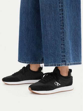 Calvin Klein Sneakers Retro Runner Lace Up Sock YW0YW02060 Schwarz