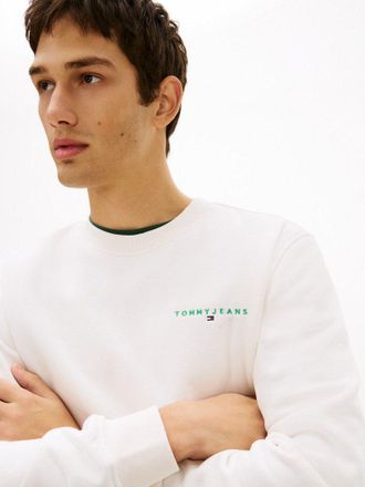 Tommy Jeans Sweatshirt TJM REG LINEAR CREW EXT mit Logostickerei