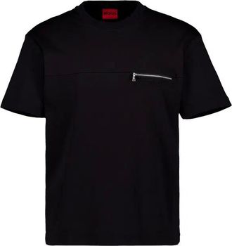 HUGO BOSS Herren T-Shirt schwarz Baumwolle