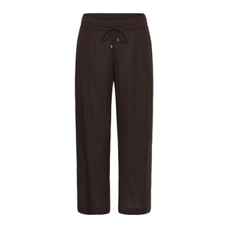 Kaffe Curve Sakira Cropped Pantalons - Femme - Pantalons - Brun - Taille: 44 FR