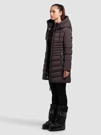 Khujo Steppmantel KHUJO LAVA, Damen, Gr. XXL, moody plum, 100% Polyester, unifarben, eingesetzt elastischer Bund mit Windstopper, Mäntel, Topseller