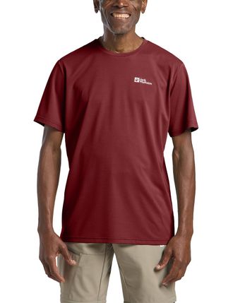 Jack Wolfskin Herren DELGAMI S/S M T-Shirt, deep Ruby, XXL