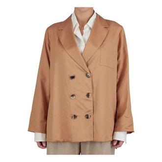 Kiton Femme, Vestes, Brun, Taille: 38 FR Blazer Crois&eacute; Uni