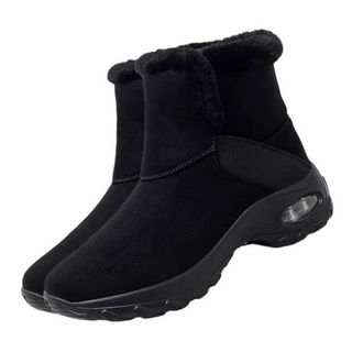 Hemobllo Bottes de Neige DHiver pour Femmes Bottines -Hautes Noires Taille 38 Doublure Peluche Chaude Semelle Antid&eacute;rapante L&eacute;g&egrave;re et Confortable Chaussures Po