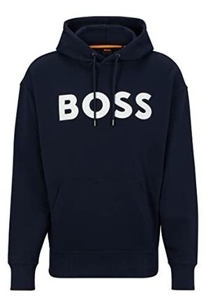 BOSS Hommes WebasicHood Sweat à Capuche en Molleton de Coton avec Logo imprimé en Gomme