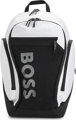 BOSS Hommes Onset Backpack Sac à dos logoté avec poche avant en mesh