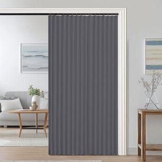 Generic Individuell Faltbare magnetische Trennvorhänge, magnetische Türvorhänge für Schlafzimmer, Badezimmer und Wohnzimmer-Gray- W100xH220cm
