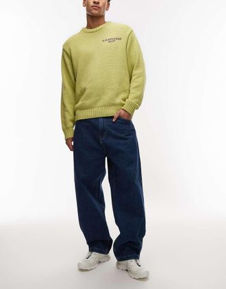 Carhartt Work in Progress Brandon - Schmal zulaufende Loose-Fit-Jeans in blauer Waschung