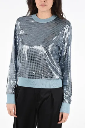 Bottega Veneta Rundhalspullover mit Pailletten Bottega Veneta
