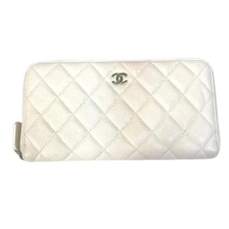 Chanel Portefeuille long (bi-pli) Pre-owned - Femme - Pre-owned - Blanc - Taille: ONE Size
