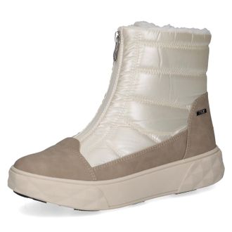 Caprice Caprice Damen Warmfutter mit flacher Sohle mit Rei&szlig;verschluss Wei&szlig; (PEARL COMB), 38