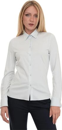 HUGO BOSS Femme, Blouses et Chemises, Bleu, Taille: 44 FR Bronta Blouse