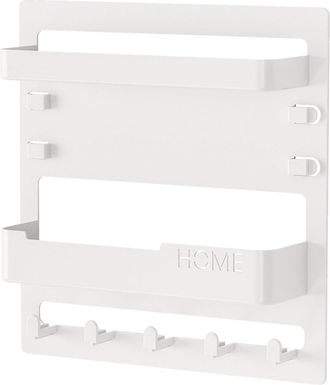 Generico Wand-Kopfteil- : Klebemontage-Organizer mit Haken, Aufbewahrung für Nachttisch, ohne Lochbett, Wandregal, Wächter