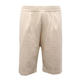 Paolo Pecora Wei&szlig;e Jersey Bermuda Shorts - - Shorts - Herren - Beige - L