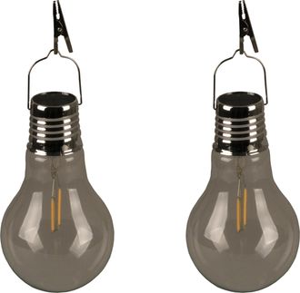 Luxform Solar 2x Glas-Hängeleuchten - Filament-LED - 17 cm