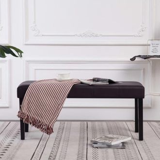 vidaXL Vidaxl - Banc 106 cm Marron Similicuir
